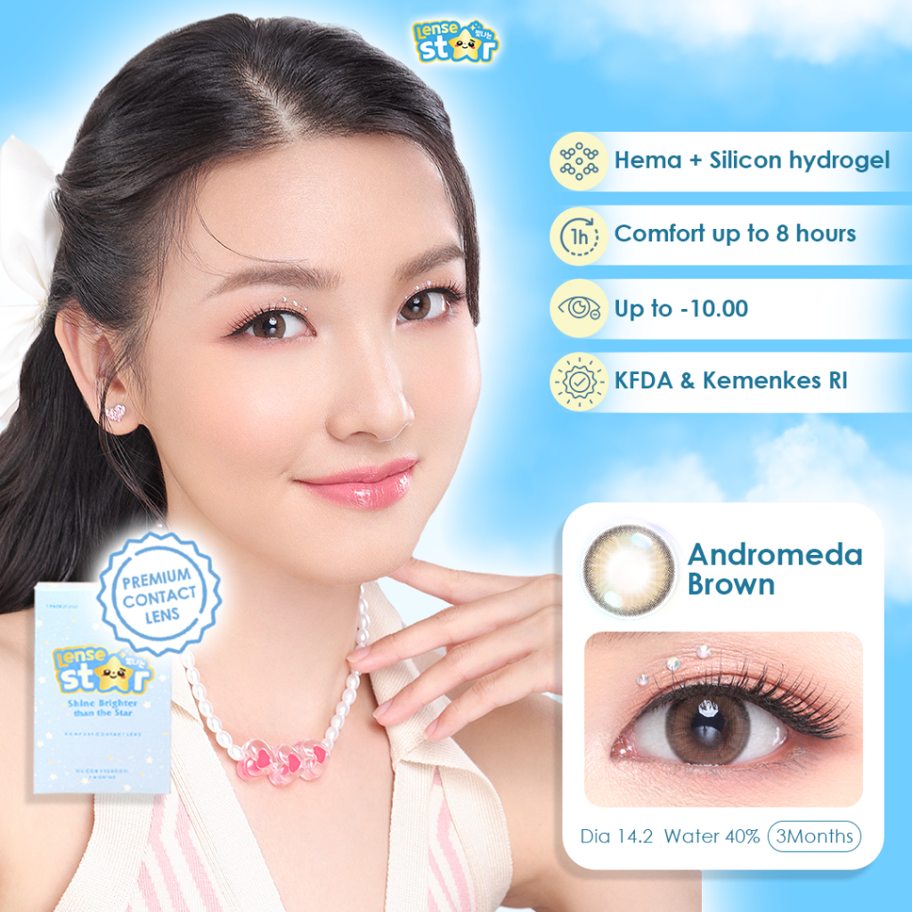 Jual Lense Star Softlens Minus Andromeda Brown Normal, -0.50 s/d -10.00 ...