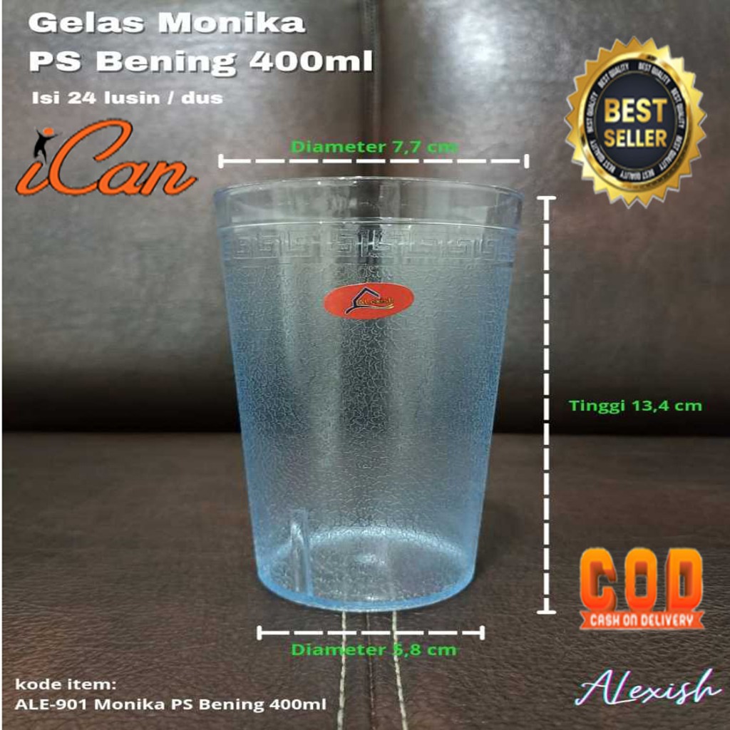 Jual Gelas Es teh - Gelas Mika Bening 400 ml - Gelas Plastik Mika ...