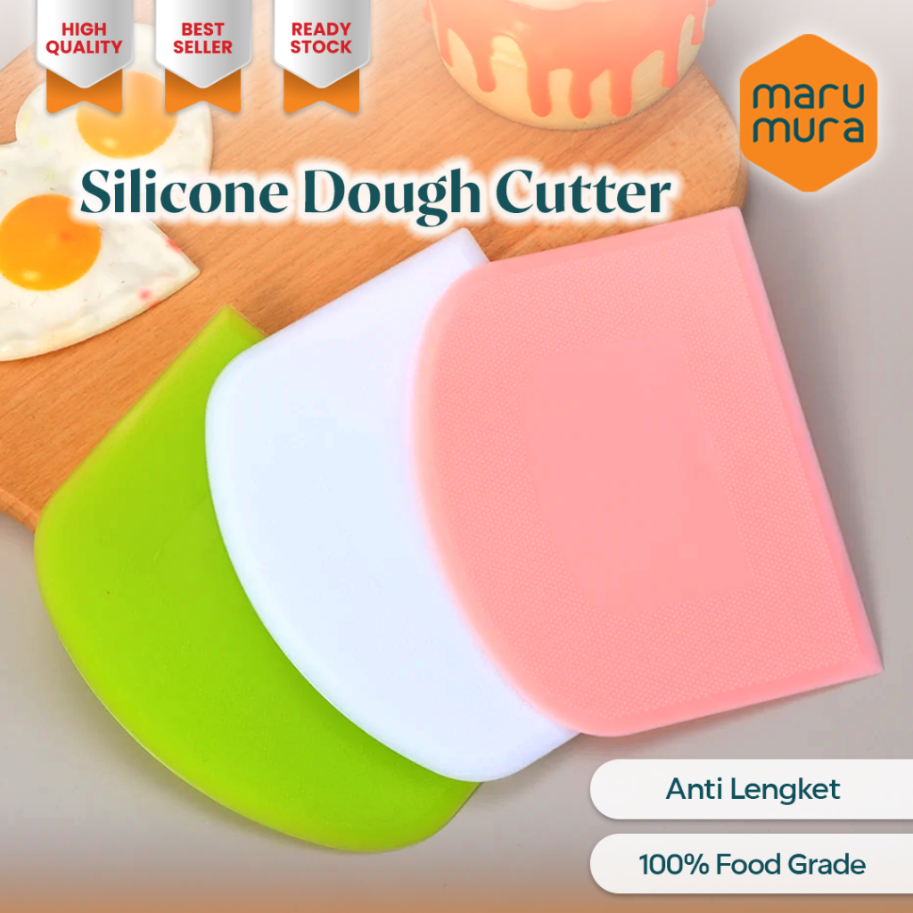 Jual Marumura Bakeware Dough Cutter Scrap Pemotong Adonan Roti Pastry ...