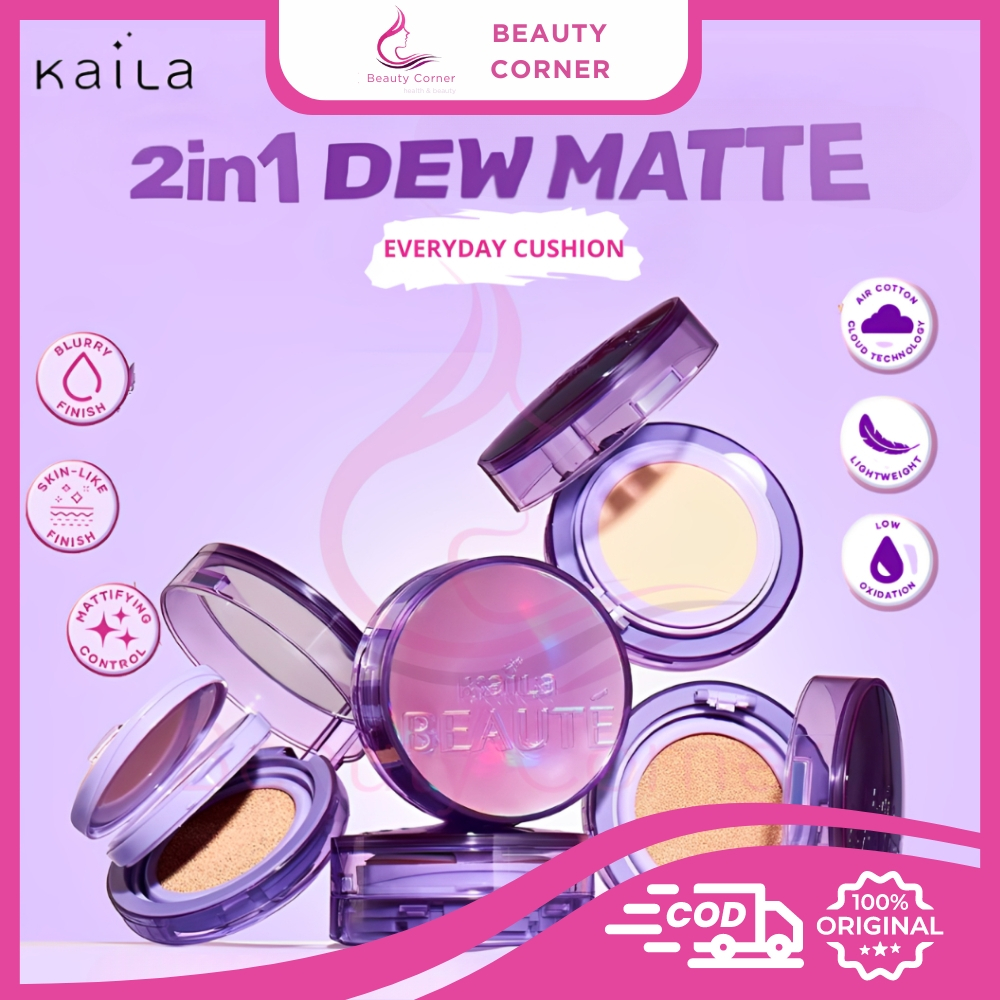 Jual Kaila Beaute 2in1 Dew Matte Everyday Cushion & Compact Powder ...