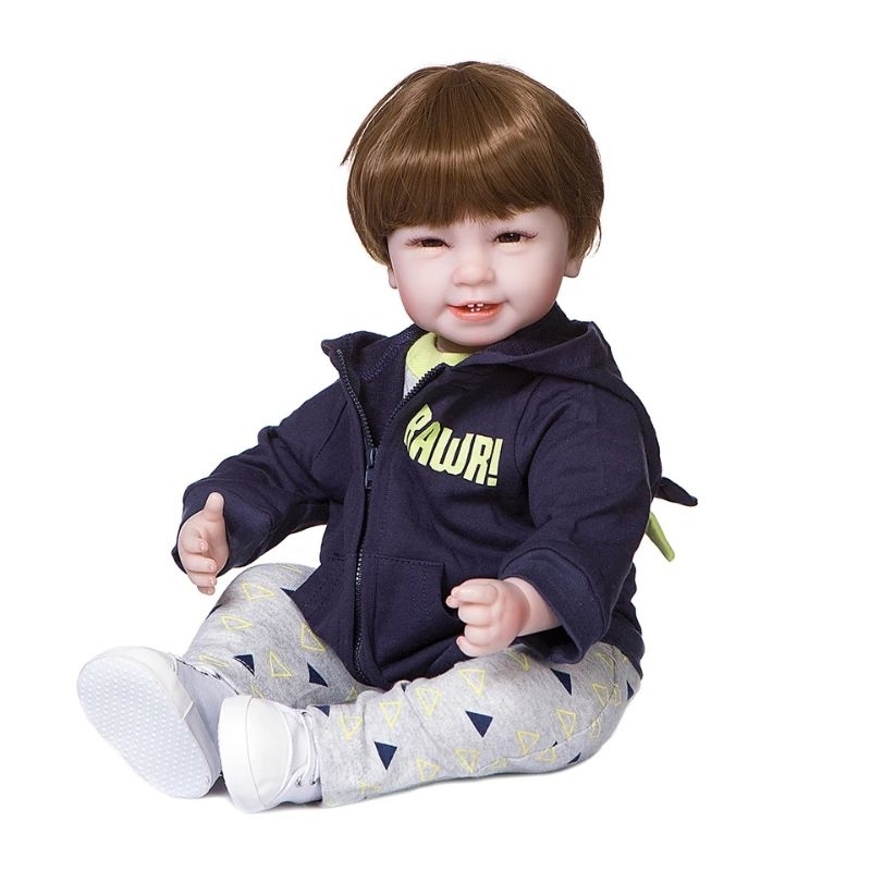 Jual Reborn Baby Dolls 22" Cute Realistic Soft Silicone Vinyl Dolls ...