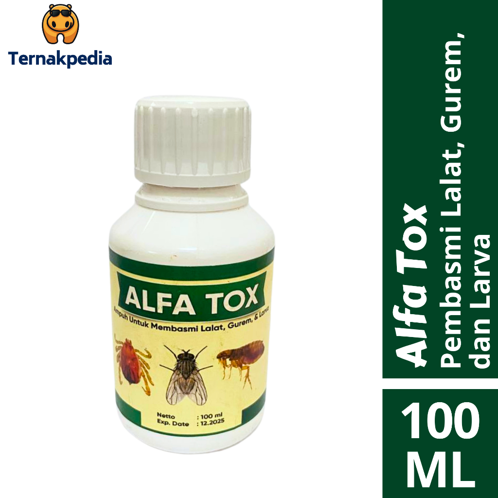 Jual Alfa Tox 100 ml - Obat Kutu Ternak mirip GAMA TOX Pembasmi Larva ...