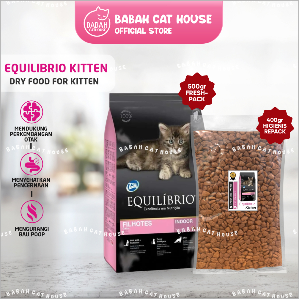 Jual EQUILIBRIO KITTEN 500gr Makanan Anak Kucing Indoor Cat Dry Food ...