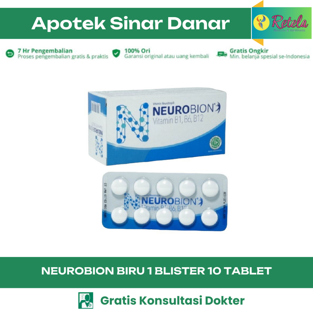 Jual NEUROBION BIRU 1 BLISTER 10 TABLET | Shopee Indonesia