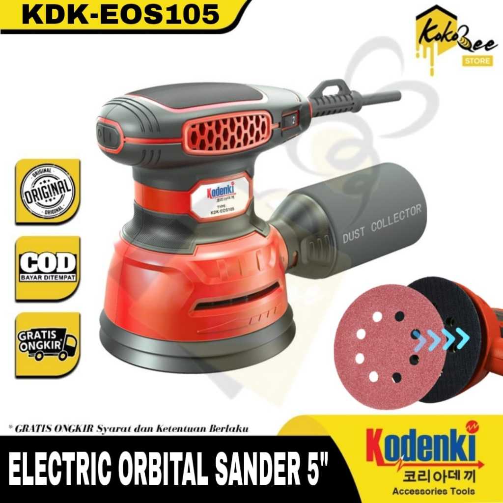Jual KODENKI Kodenki Mesin Orbital Sander 5" Variable Speed Alat Poles ...