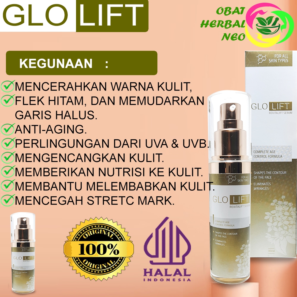 Jual Glolift Serum BPOM Alami Untuk Mencerahkan dan Melembabkan Wajah ...