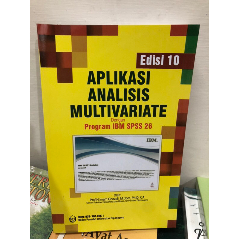 Jual APLIKASI ANALISIS MULTIVARIATE DENGAN PROGRAM IBM SPSS 26 (IMAM GHAZALI) | Shopee Indonesia