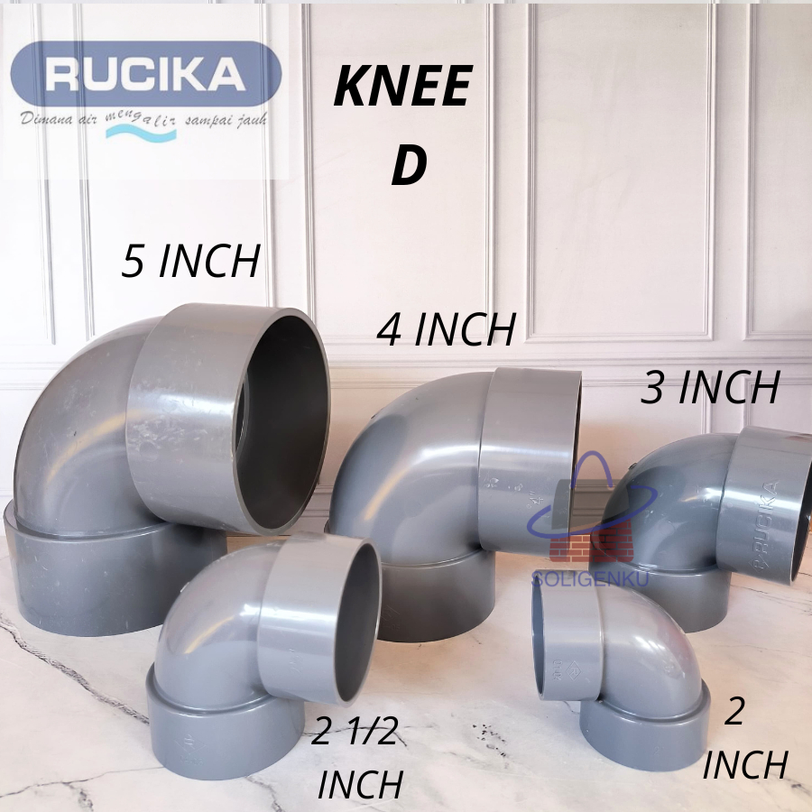 Jual Elbow / Knee PVC Rucika 2 1/2" Inch D keni Sambungan Pipa | Shopee Indonesia
