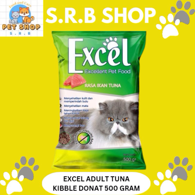 Jual EXCEL TUNA FLAVOR ADULT Kibble Donat 500g | Shopee Indonesia