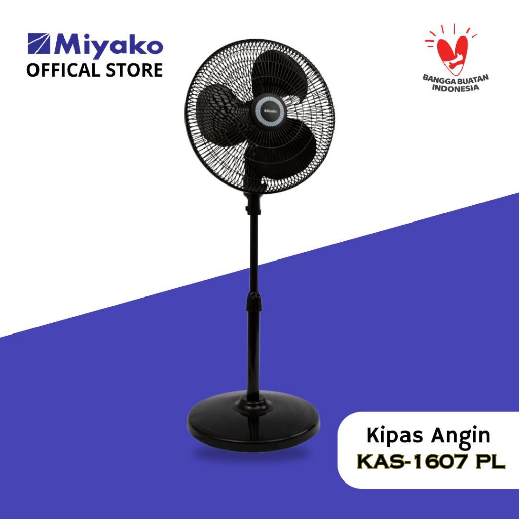 Jual Kipas Angin Miyako KAS1607PL Stand Fan 16 inch Kaki Bulat 50 Watt ...