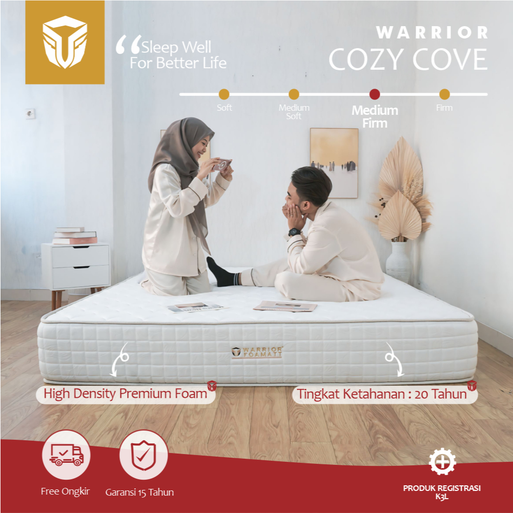 Jual WARRIOR FOAMATT - Kasur Busa Cozy Cove 120x200 Tebal 15cm | Matras ...