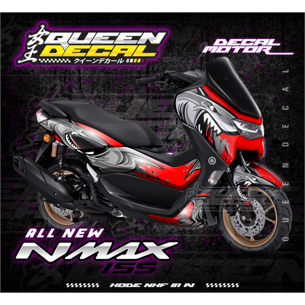 Jual Decal Motor NMAX 2020 FullBody Desain Motif Custom Shark - NXF ...
