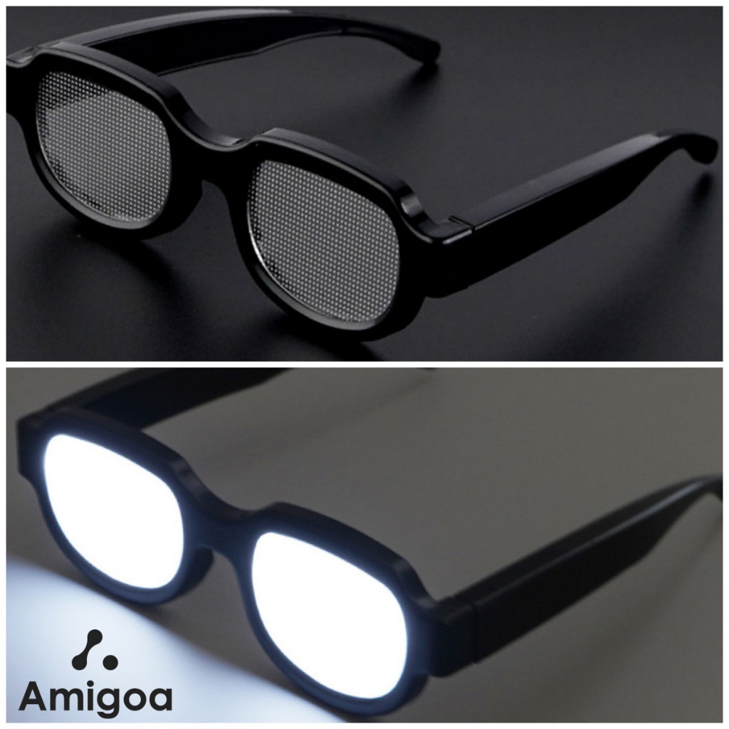 Jual Amigoa Kacamata Bercahaya Efek Khusus Mata Merah Kacamata Conan ...