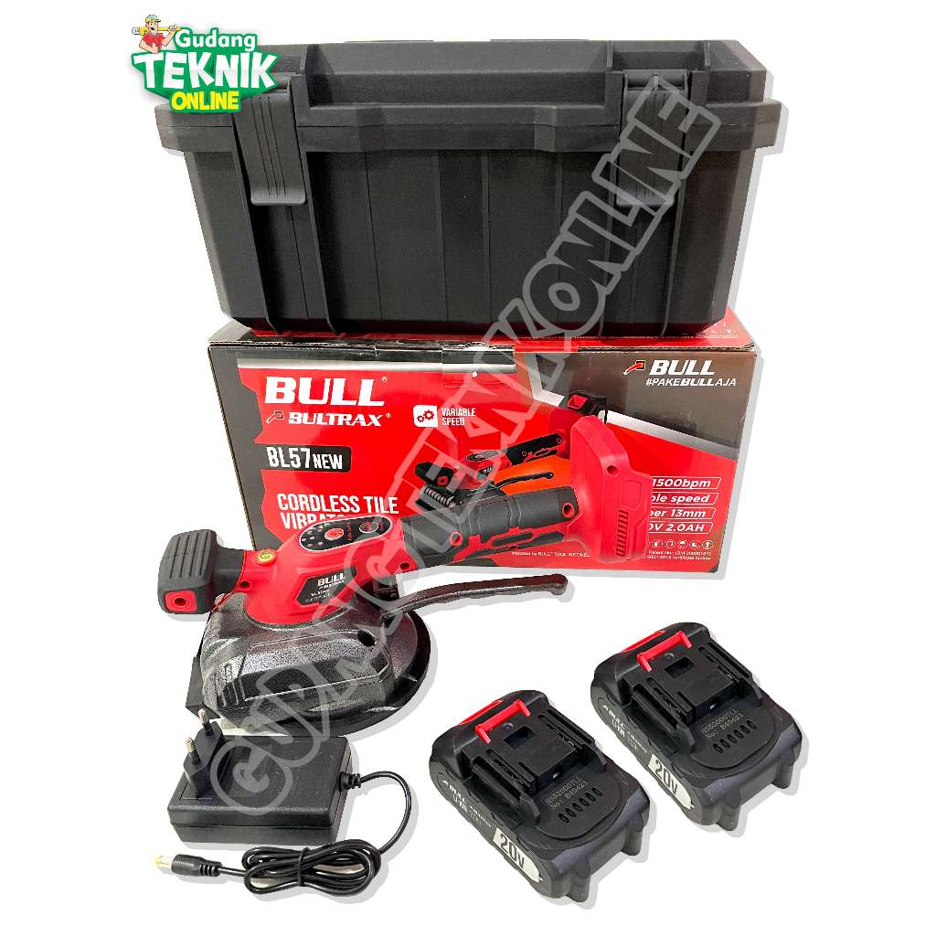 Jual Mesin Perata Keramik BATERAI BL-57NEW BULL 21V / Alat Pasang Getar Kop Keramik BATTERY BL ...