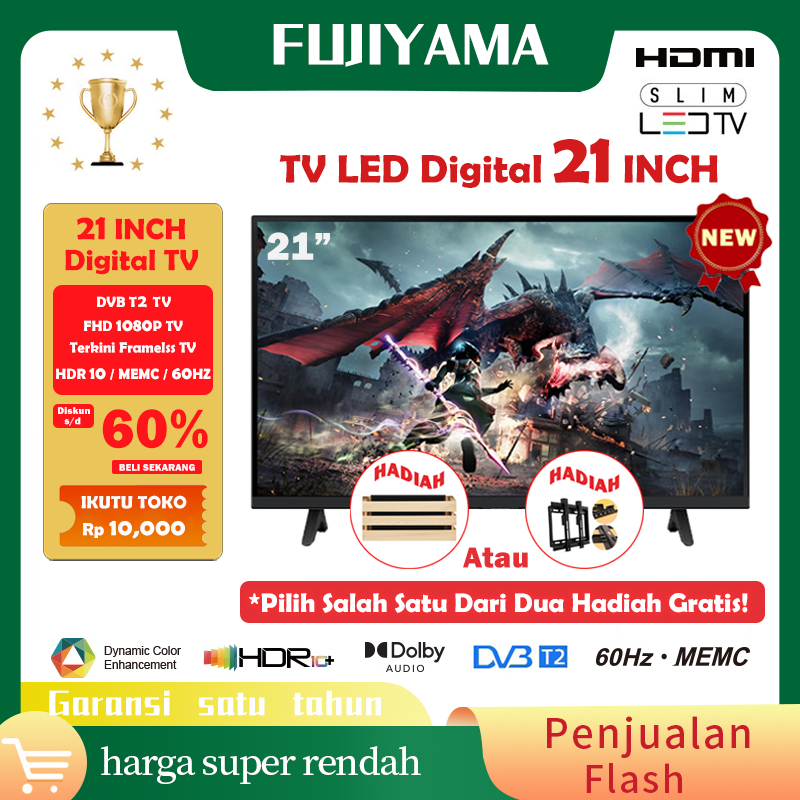 Jual Promosi TV Digital 21 Inch TV Led 21 inci Televisi Murah FHD 1080P ...