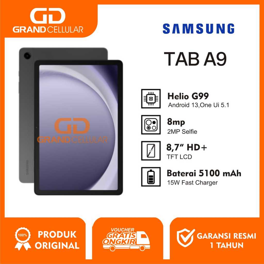 Jual SAMSUNG TAB A9+ 8GB RAM 128GB ROM Garansi Resmi | Shopee Indonesia