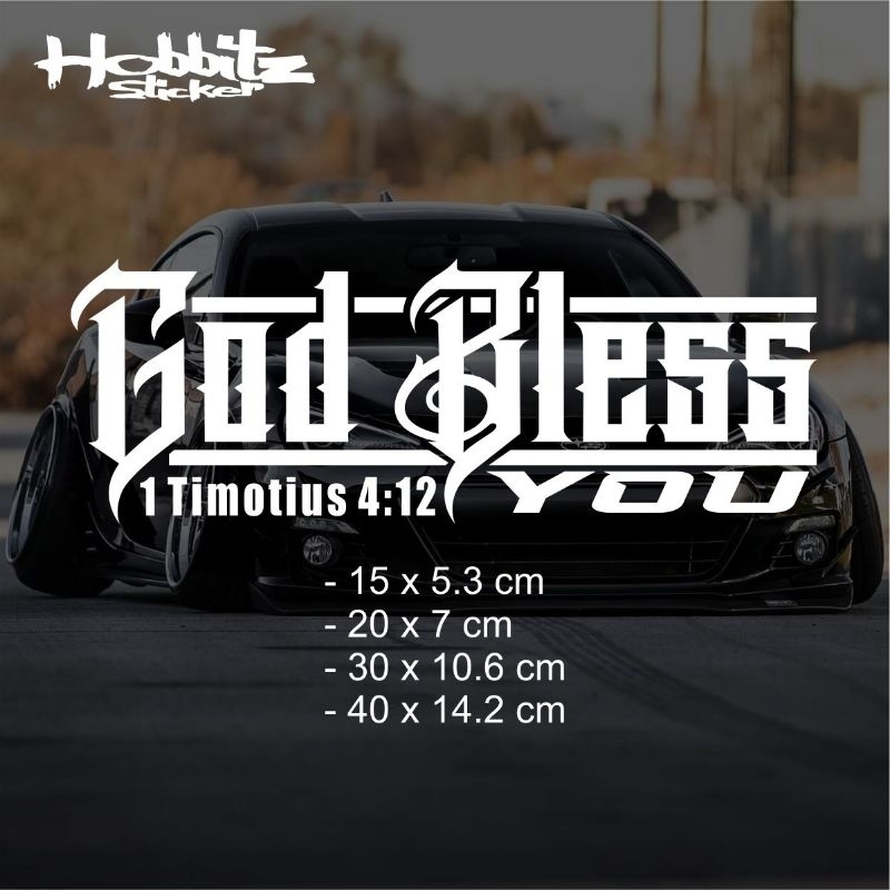 Jual Stiker Cutting Rohani Kristen Katolic God Bless You New Sticker ...