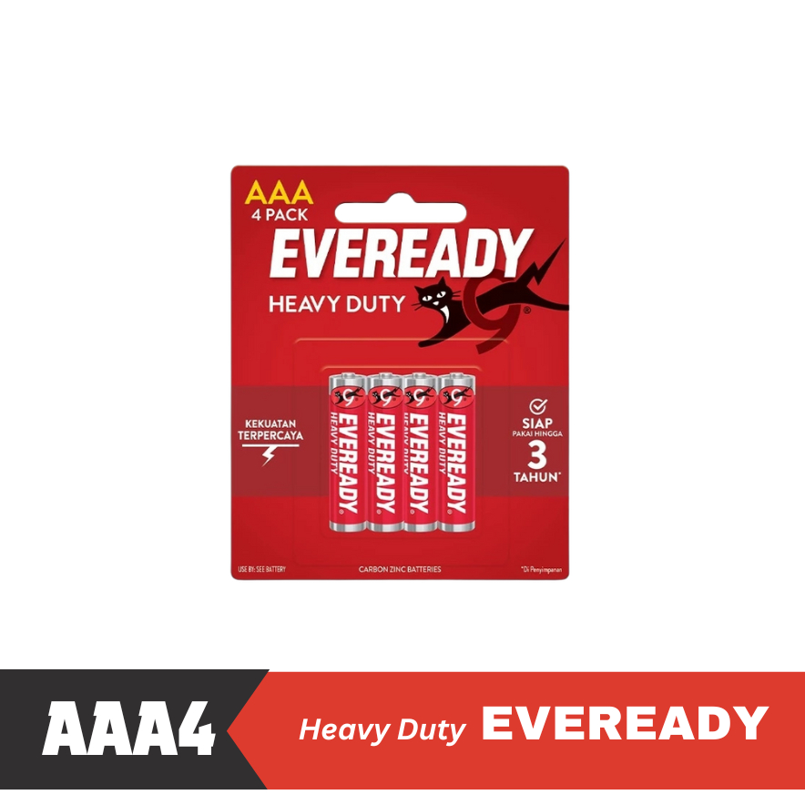 Jual Baterai EVEREADY Heavy Duty AAA Carbon Zinc BP4 1012 | Shopee ...