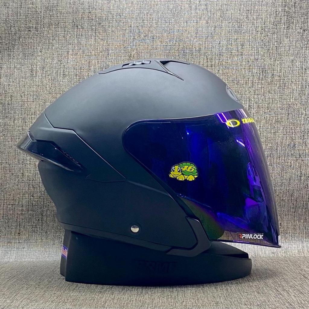 Jual KYT NFJ SOLID BLACK DOFF - Paket Ganteng - Double Visor - Helm ...