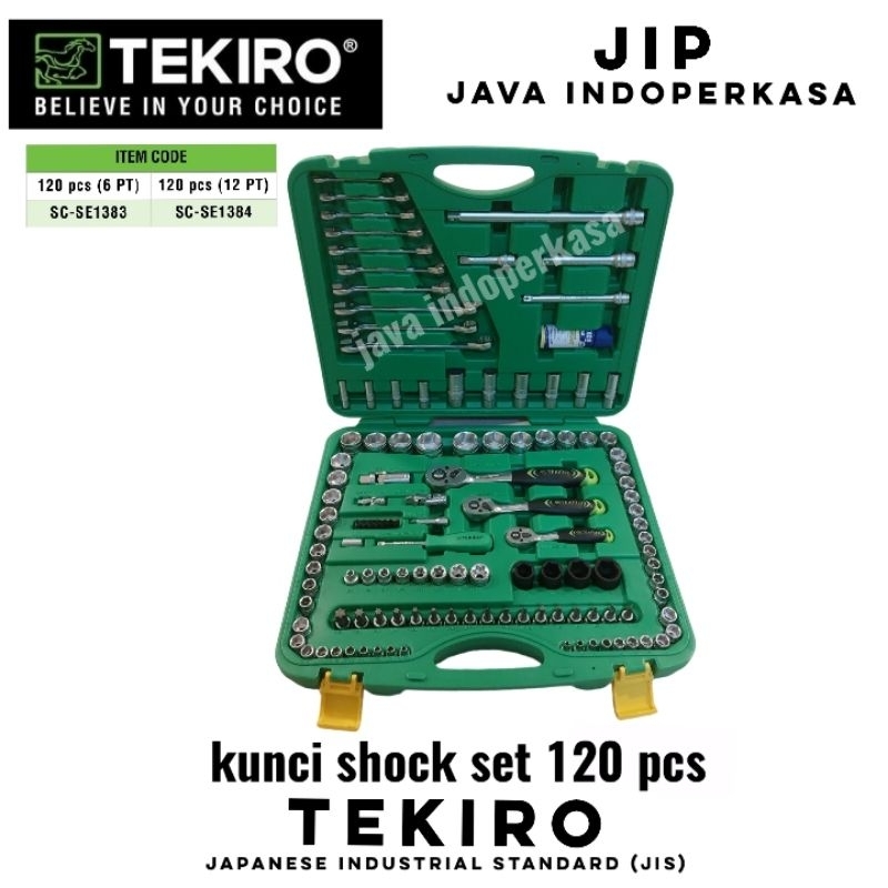 Jual TEKIRO SC-SE1383 (6pt) SC-SE1384 (12pt) kunci shock set 120 pcs perkakas mekanik | Shopee ...