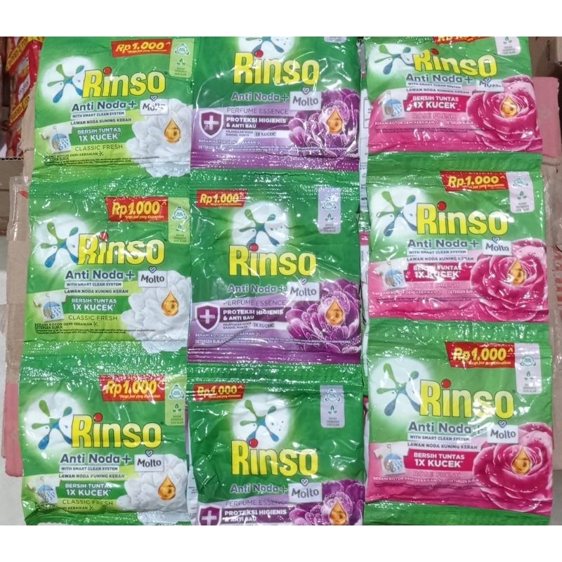 Jual Rinso bubuk renceng 1000-an (PAKET 12 pcs) | Shopee Indonesia