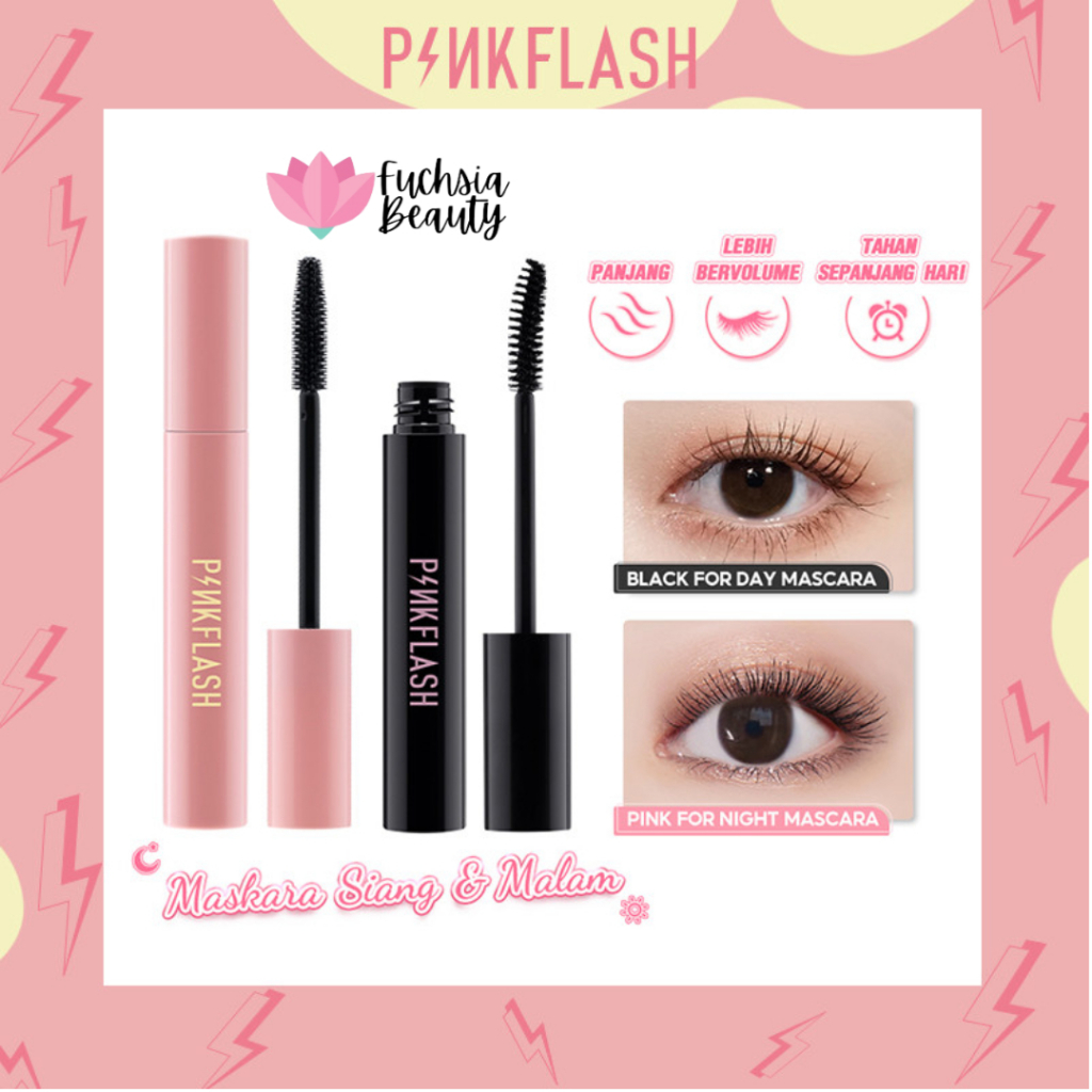 Jual PINKFLASH Day & Night Maskara Lengthening Volume Tahan air Tahan ...