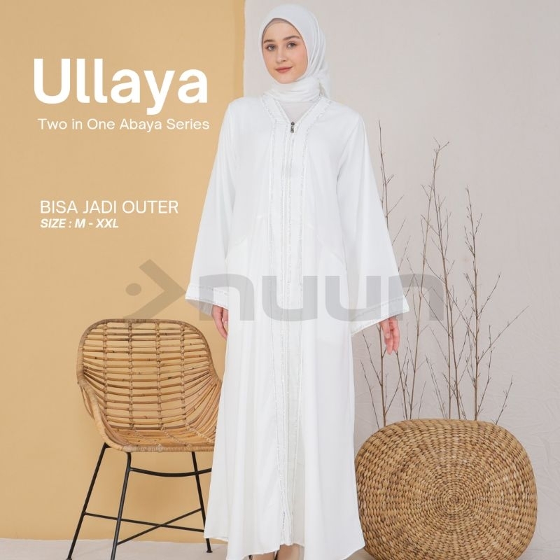 Jual Ullaya Abaya putih - Abaya arab putih polos bahan jetblack model ...