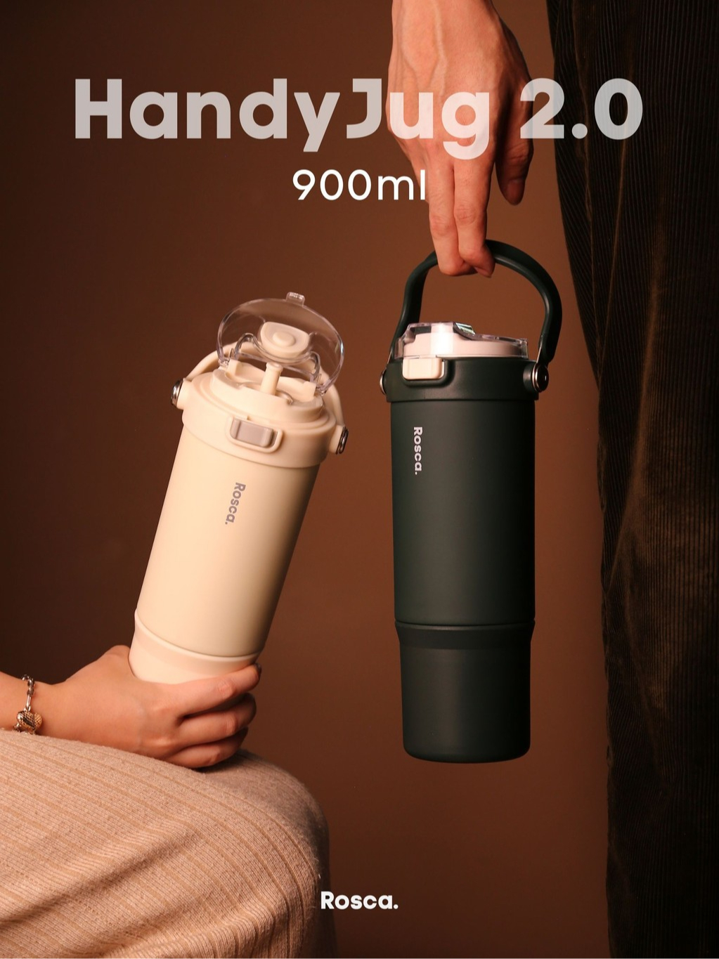 Jual Rosca HandyJug 2.0 Tumbler Stainless 900ml Botol Minum Tahan Panas ...