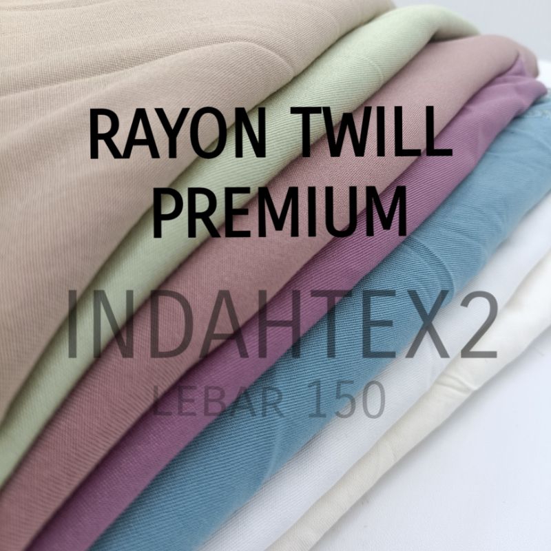Jual KAIN RAYON TWILL POLOS (100% KATUN) PREMIUM | Shopee Indonesia