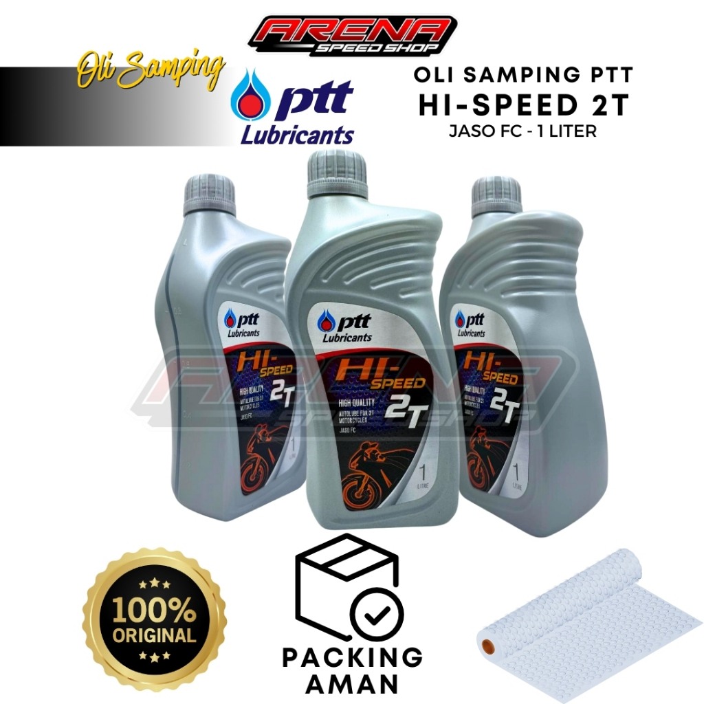 Jual PTT Lubricants Hi Speed 2T JASO FC API TC 1L - Oli Samping PTT 2T ...