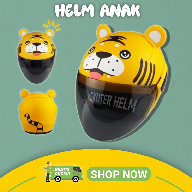 Jual Helm Anak Cewek Cowok Karakter Helm Half Face SNI Premium | Shopee Indonesia