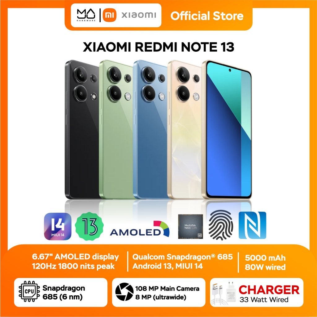 Jual Xiaomi Redmi Note 13 8/128GB Garansi Resmi | Shopee Indonesia