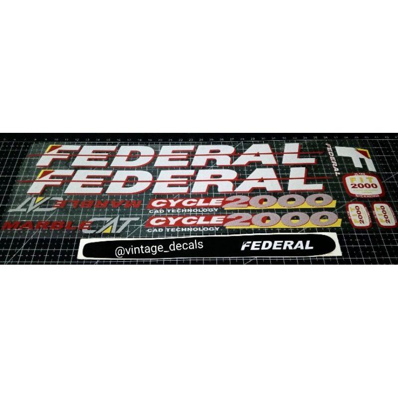 Jual sticker decals replacement federal MARBLE CAT | Shopee Indonesia