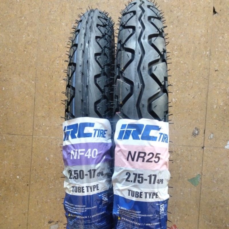Jual BAN IRC NR25 2.75-17 & NF40 2.50-17 TUBE TYPE BAN LUAR MOTOR BEBEK ...