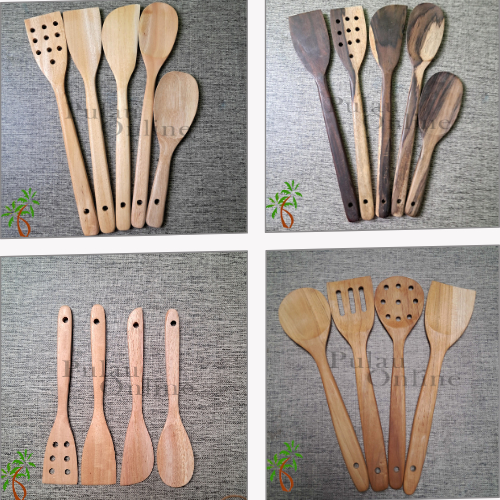 Jual Sutil Set Isi 5 Kayu Mahoni - Spatula Set Isi 5 Kayu Sonokeling ...