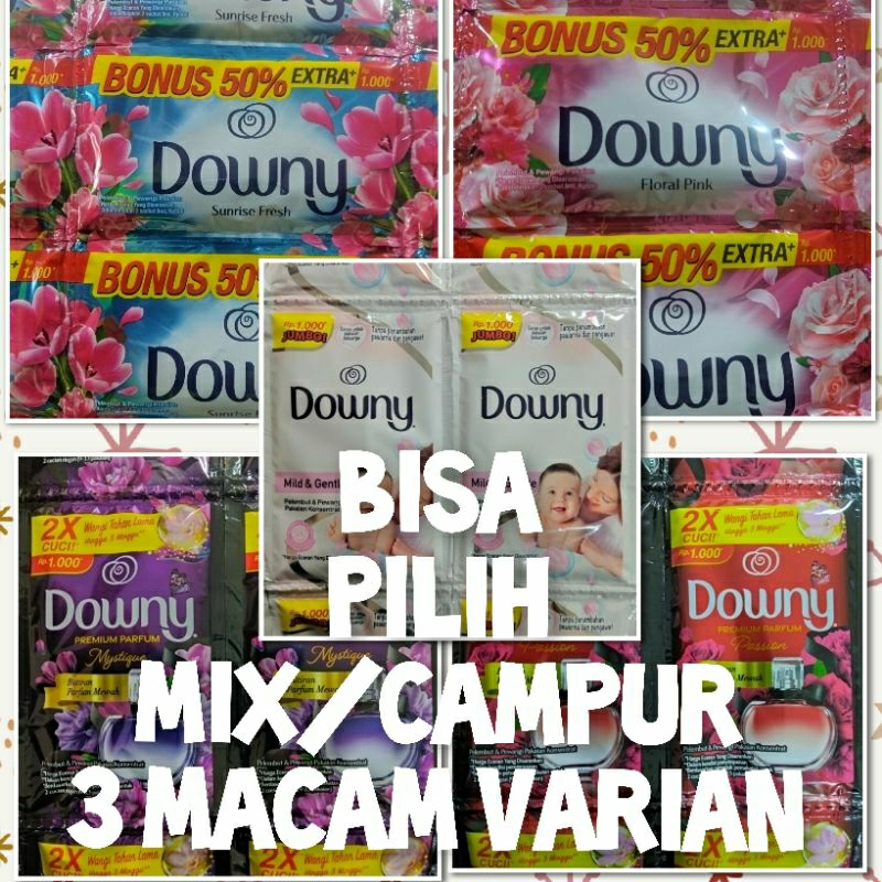 Jual MIX 36 SACHET DOWNY 1000 3 MACAM PILIHAN VARIAN | Shopee Indonesia