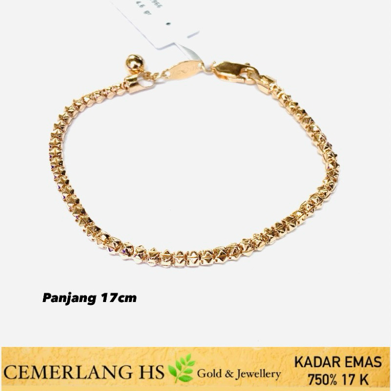 Jual gelang emas rantai fashion italy 17k | Shopee Indonesia