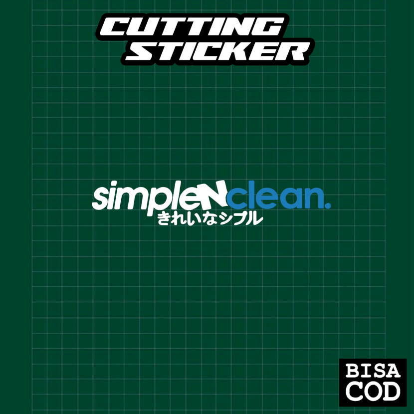 Jual STICKER SIMPLE N CLEAN cutting sticker viralll simple & clean ...