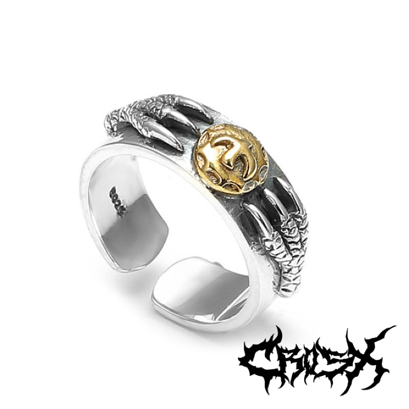 Jual MBO RING / CINCIN CAKAR CLAW CINCIN HITAM SILVER / CROSS RING ...