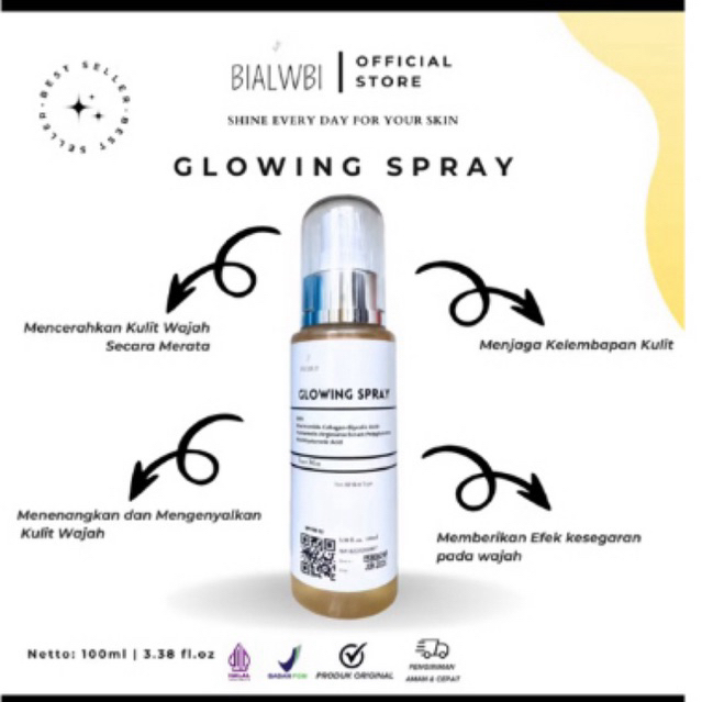Jual BIALWBI - EXTRA GLOWING SPRAY EXTRA COLLAGEN | Shopee Indonesia