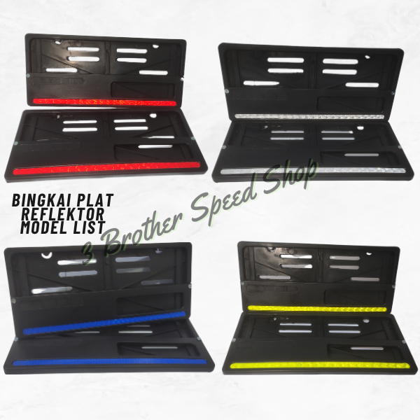 Jual Bingkai Plat Nomor Motor Depan Dan Belakang Model Motif Plat List ...