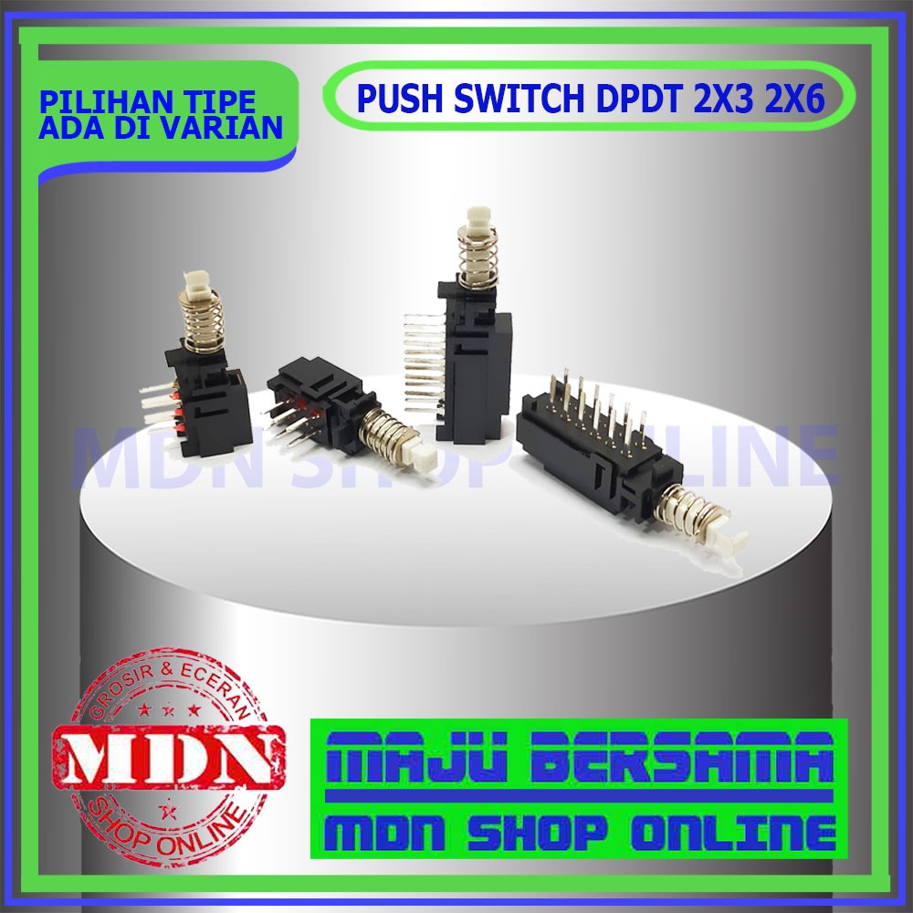 Jual Saklar mini switch DPDT 2x3 2x6 6 pin 12 pin - switch push on off ...