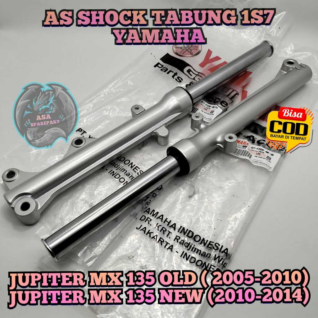 Jual SHOCK Depan + TABUNG 1S7 MOTOR YAMAHA JUPITER MX 135 OLD / LAMA , JUPITER MX 135 NEW / BARU ...