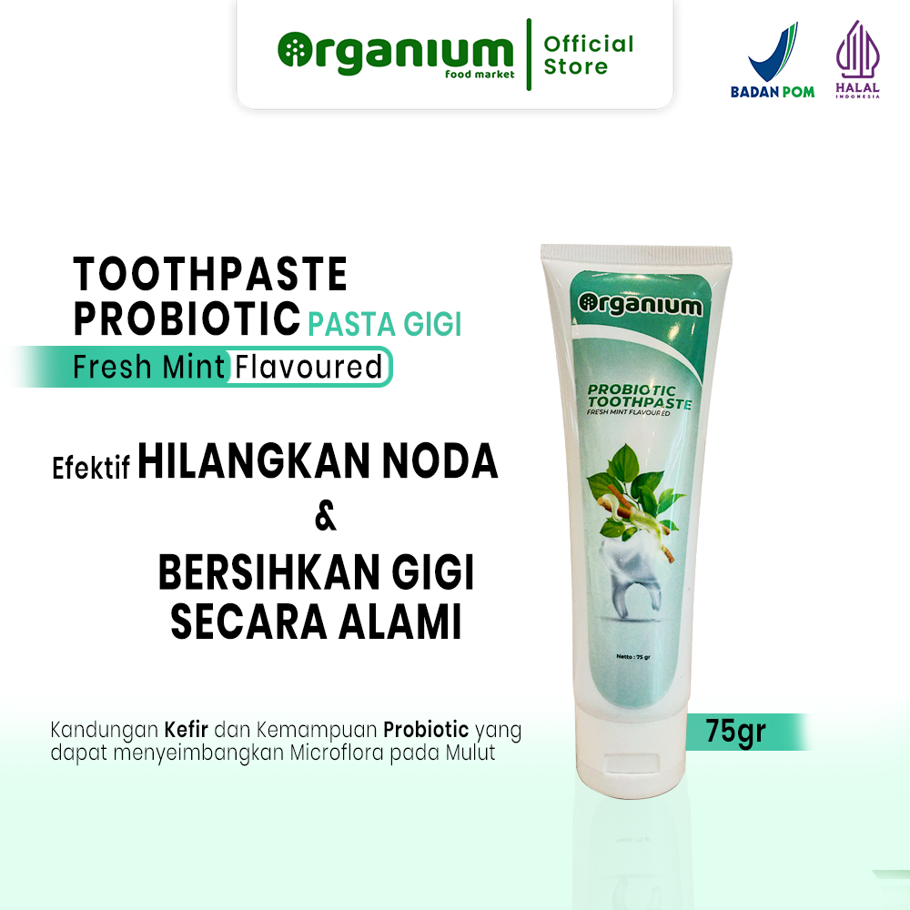 Jual Probiotic Toothpaste ORGANIUM Pasta Gigi Alami Bersihkan Gigi ...