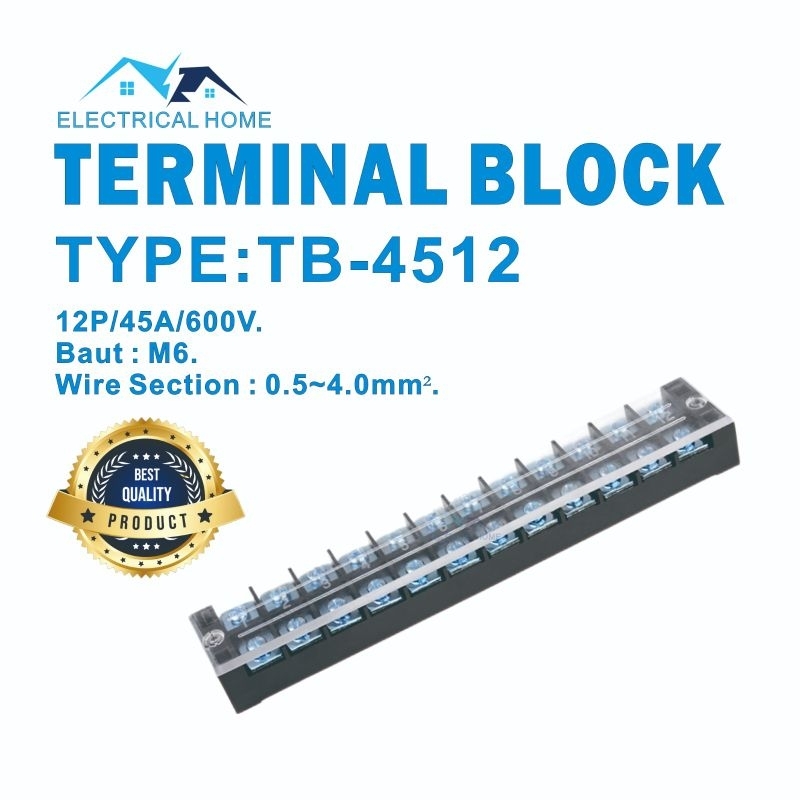 Jual TERMINAL BLOCK TB 4512 (45A 12Pole) | Shopee Indonesia