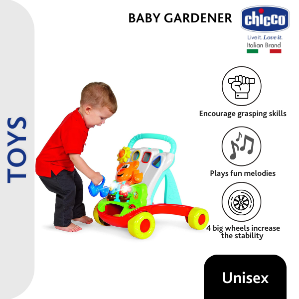 Jual CHICCO Toy Baby Gardener 2in1 Walker 9M+ / Mainan Baby Walker ...