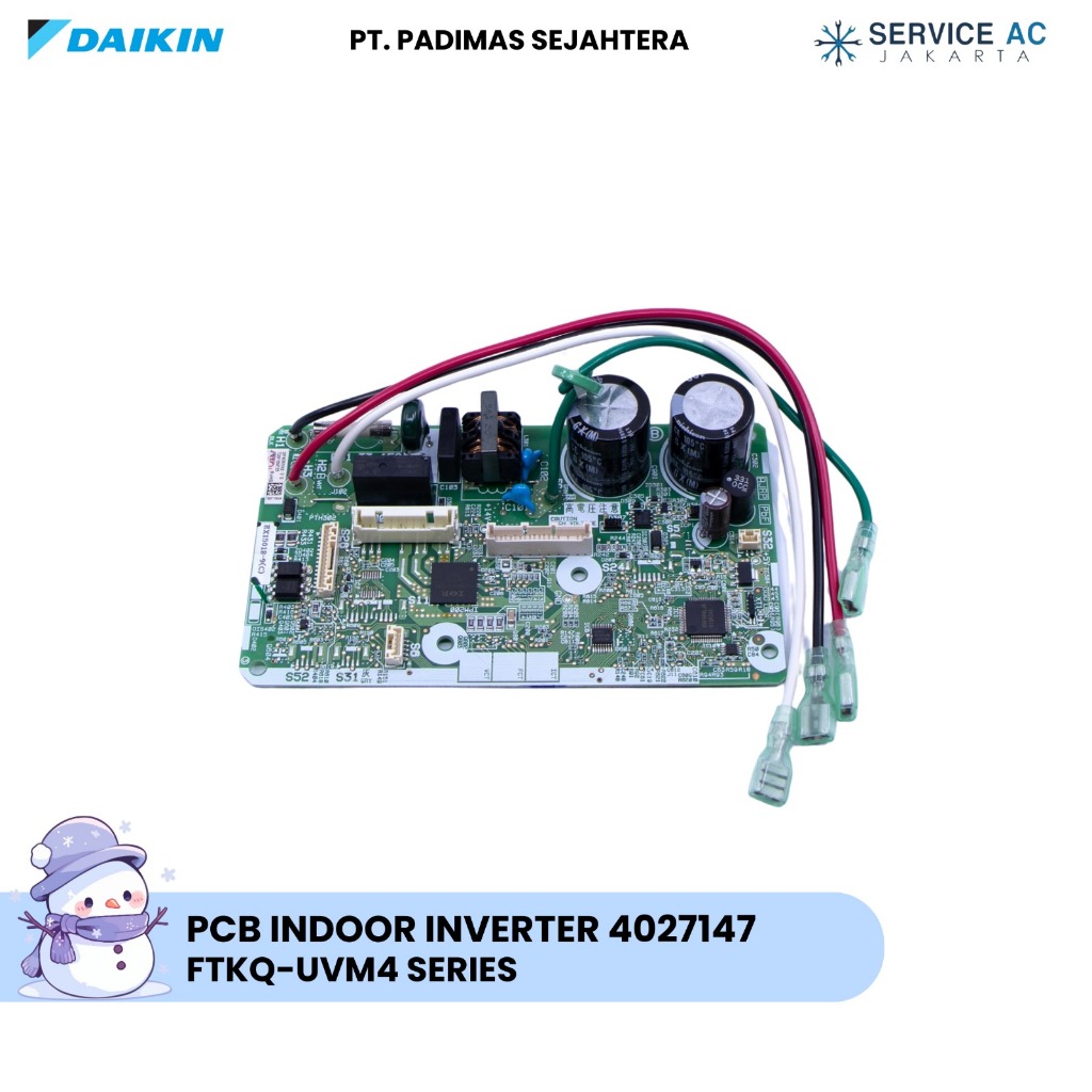 Jual PCB Indoor AC Daikin Splitwall Flash Inverter Thailand FTKQ15UVM4 ...