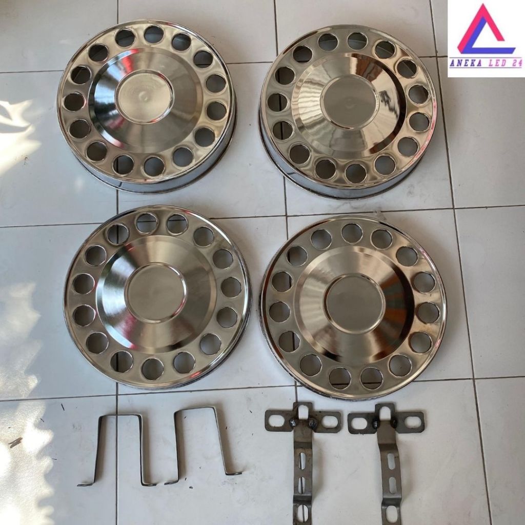 Jual Weldop Wildop Dop Wheeldop truk SR bulat chrome R16 | Shopee Indonesia