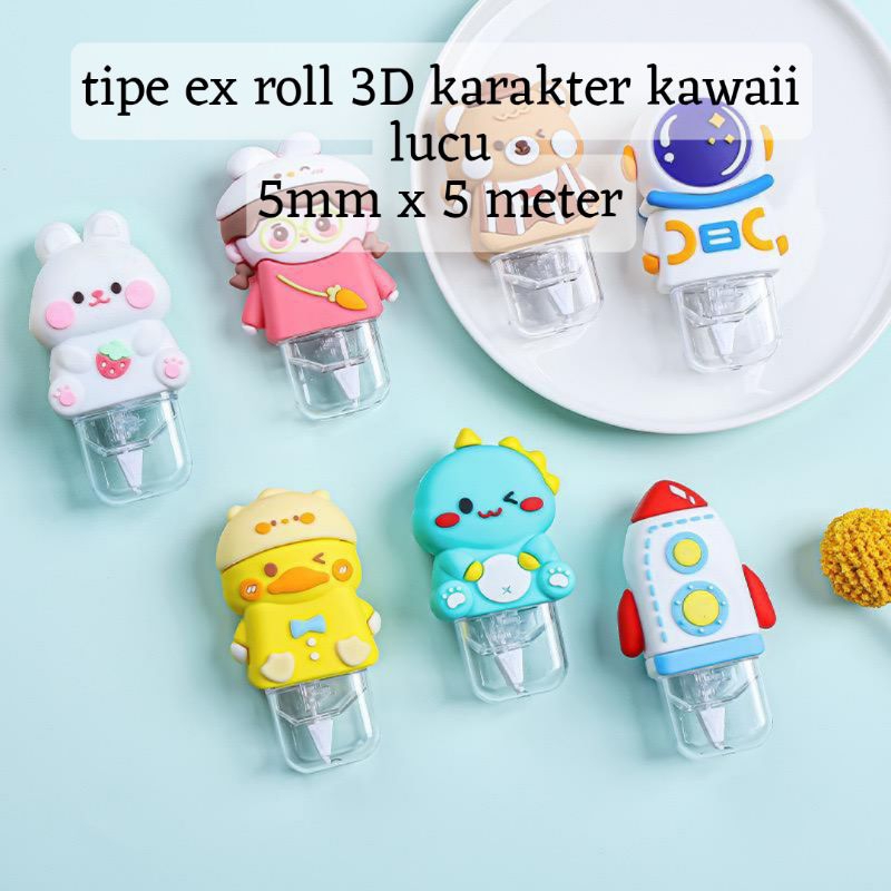 Jual Tip Ex ROLL KARAKTER 3D LUCU CORRECTION 5M MOTIF KAWAII ...