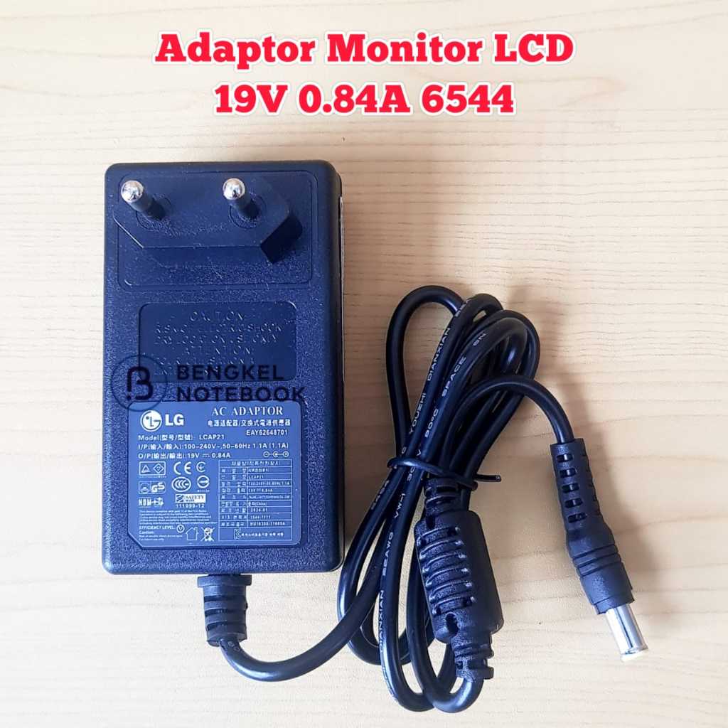 Jual Adaptor Monitor LCD LED TV Merek LG 19V 0.84A 6544 DC 6.5 X 4.4 mm ...